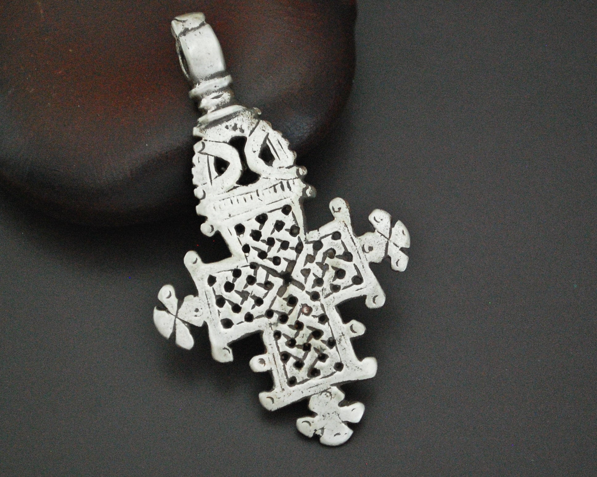 Antique Ethiopian Coptic Cross Amulet - Axum Cross – Cosmic Norbu