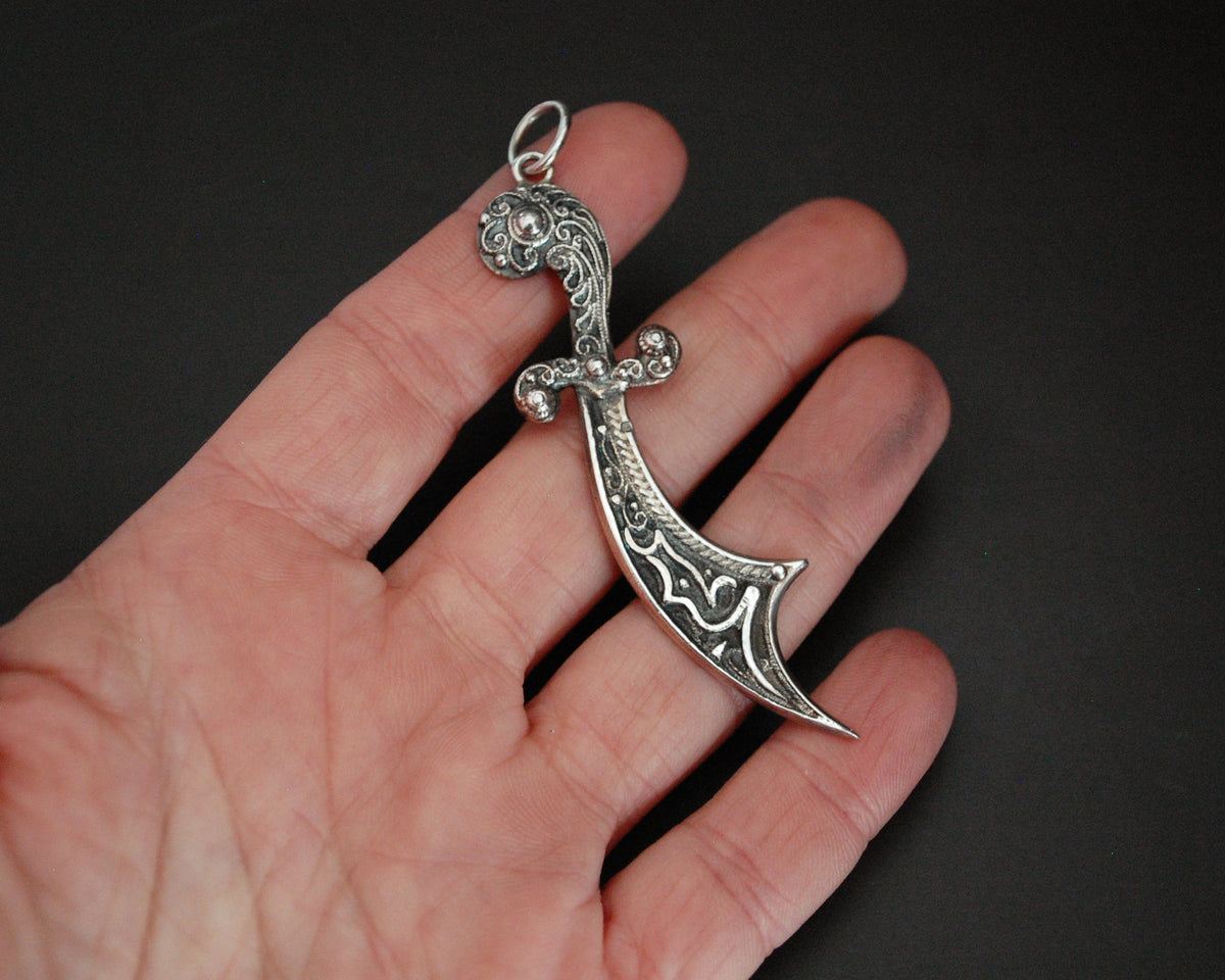 Tunisian Silver Filigree Dagger Pendant – Cosmic Norbu