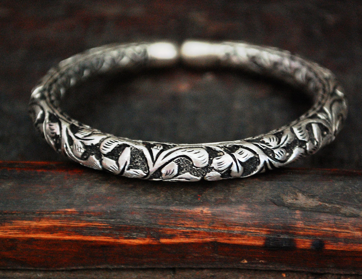 Ethnic Silver Bracelet from India – Cosmic Norbu