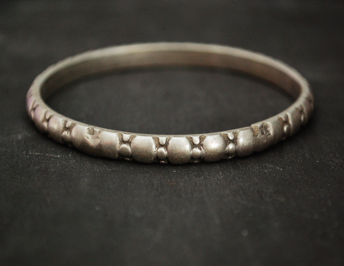 Antique Indian Tribal Silver Bracelet from Rajasthan – Cosmic Norbu