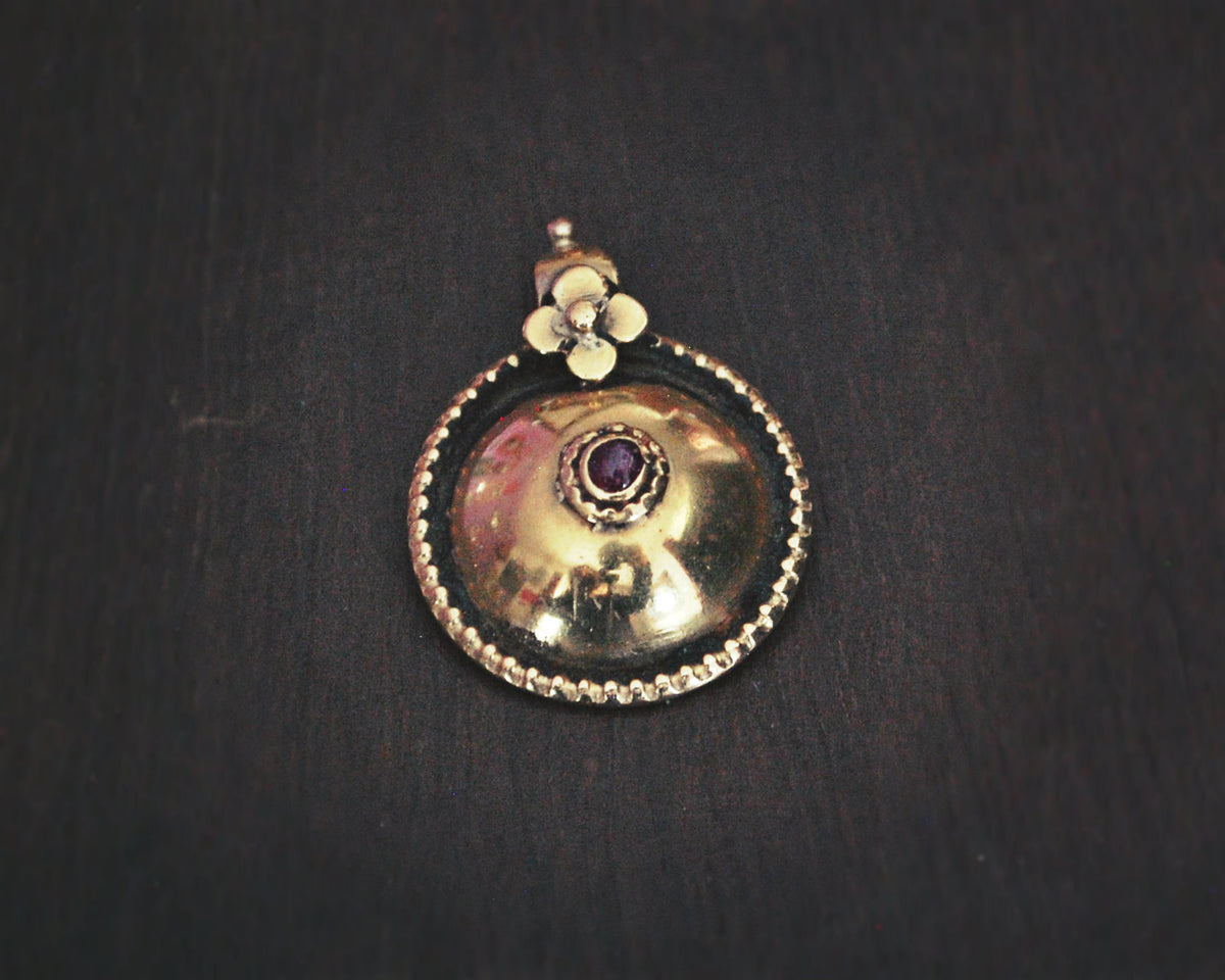 South Indian 22K Thali Bottu Pendant with Ruby – Cosmic Norbu