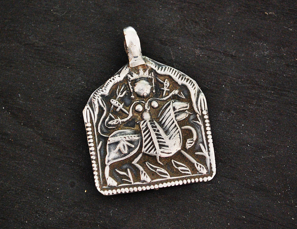 Antique Indian Amulet Bhumiya Raj - Antique Tribal Hindu Amulet Pendan ...